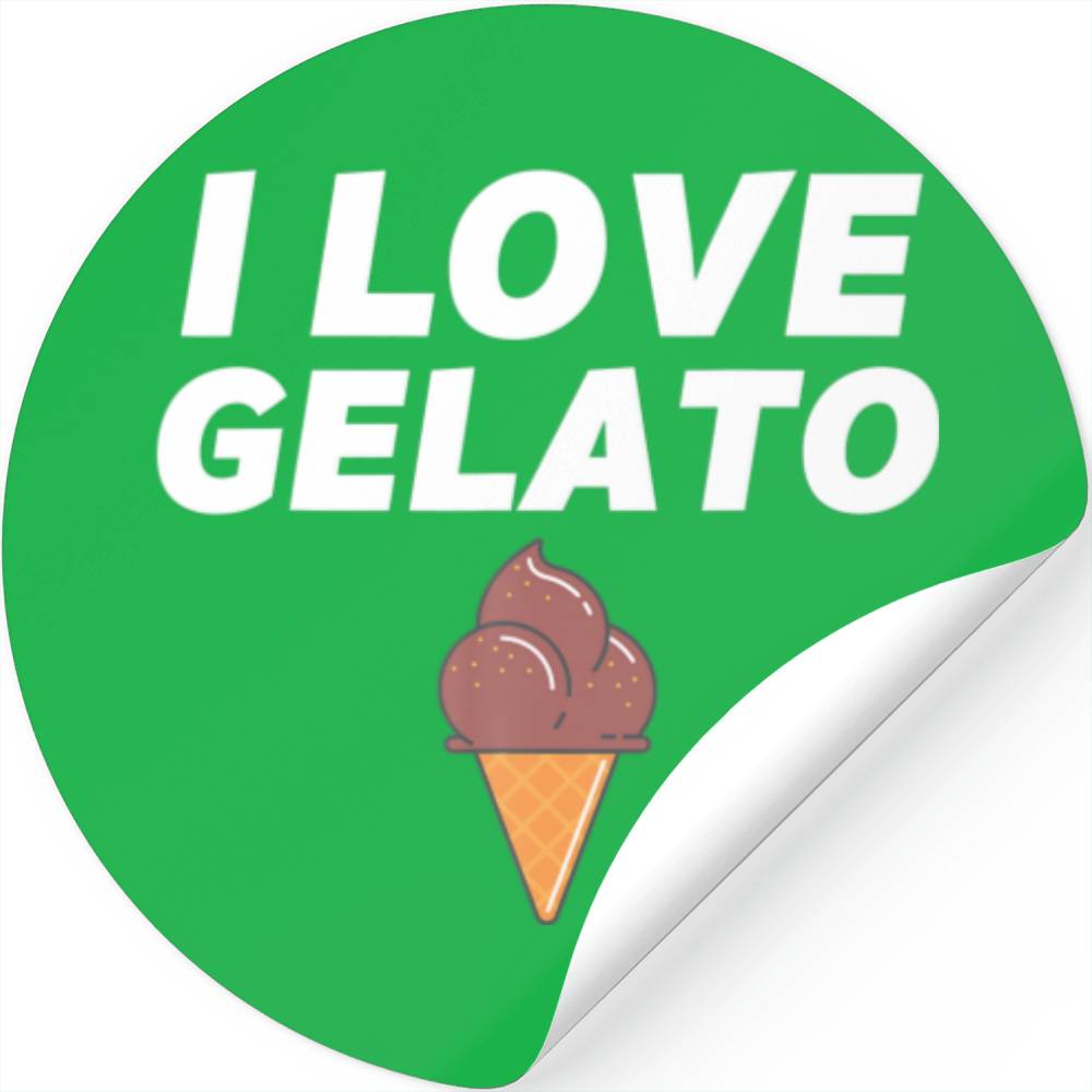 I Love Gelato Ice Cream Party Outfit For Gelato Ic Stickers