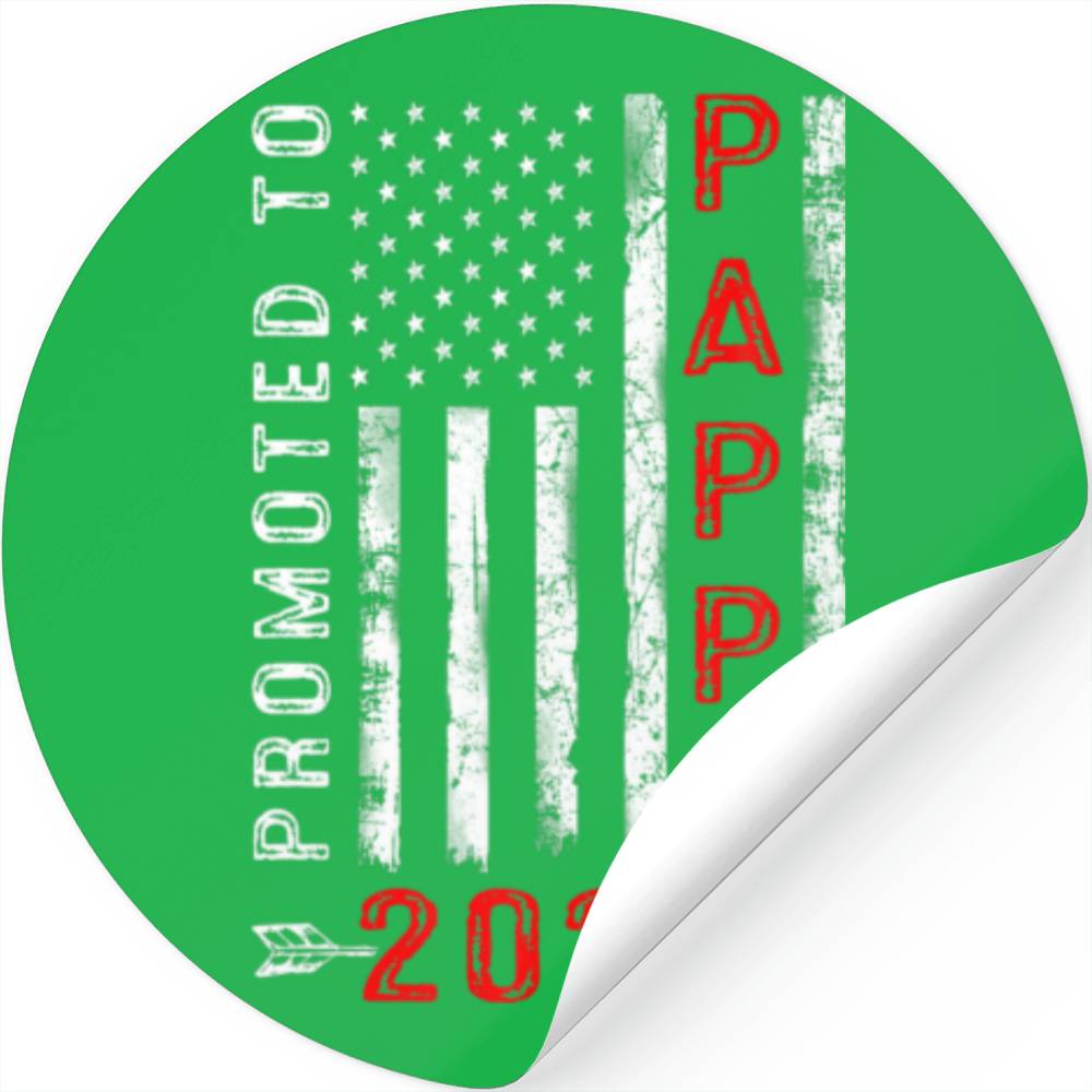 Mens Patriotic Promoted To Pappy 2023 USA American Stickers
