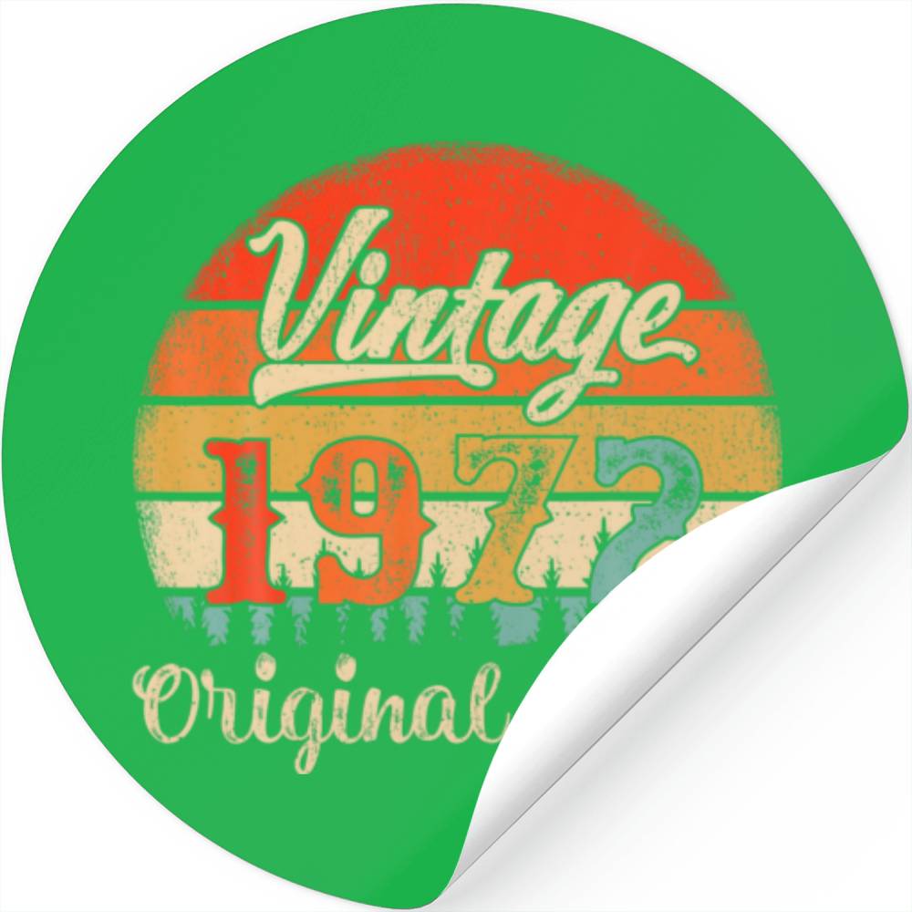 50 Years Old Vintage 1972 Original Parts 50Th Birt Stickers