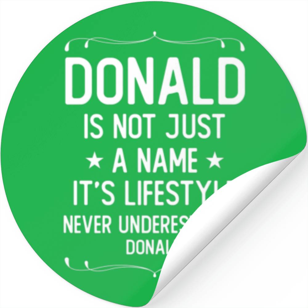 My Name Is Donald Funny Name Tag Stickers