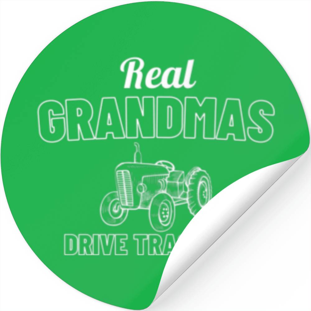 Real Grandmas Drive Tractors Funny Farmer Wife Gif Stickers
