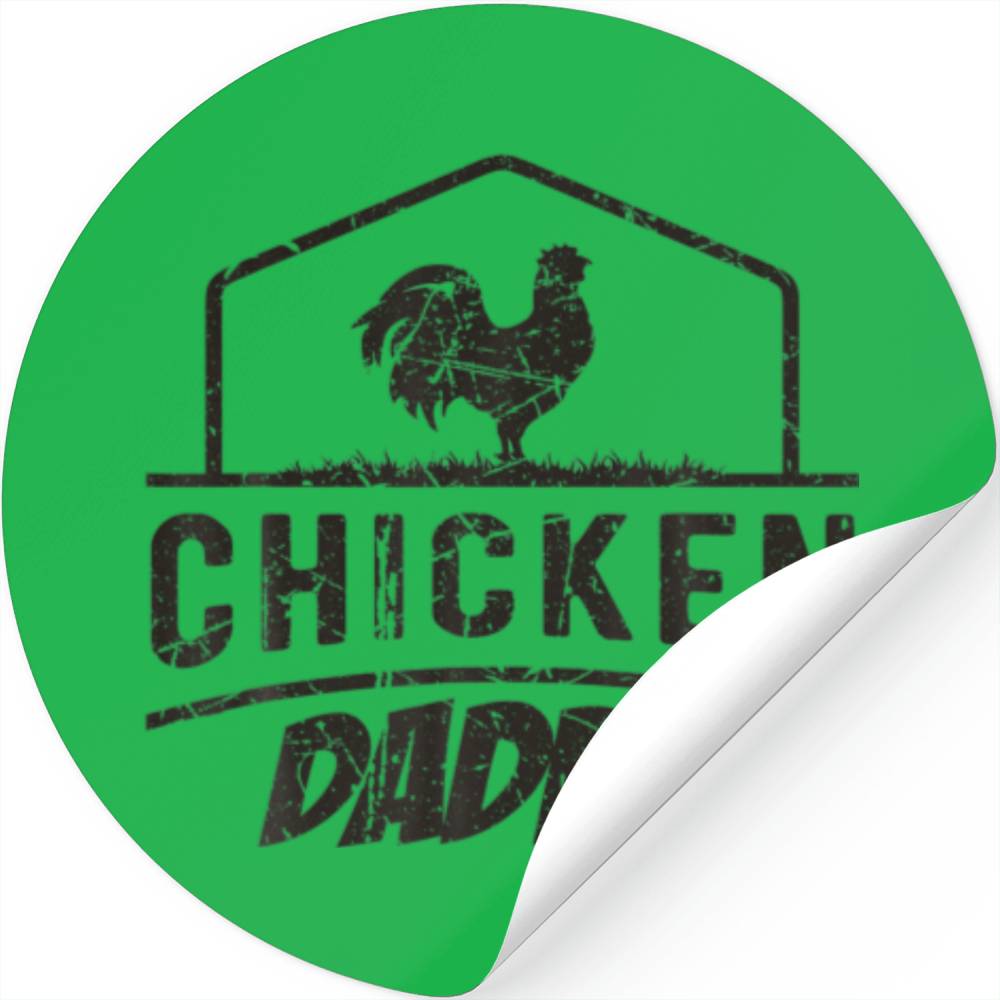 Chicken Daddy Poultry Dad Funny Farm Farmer Men Wo Stickers