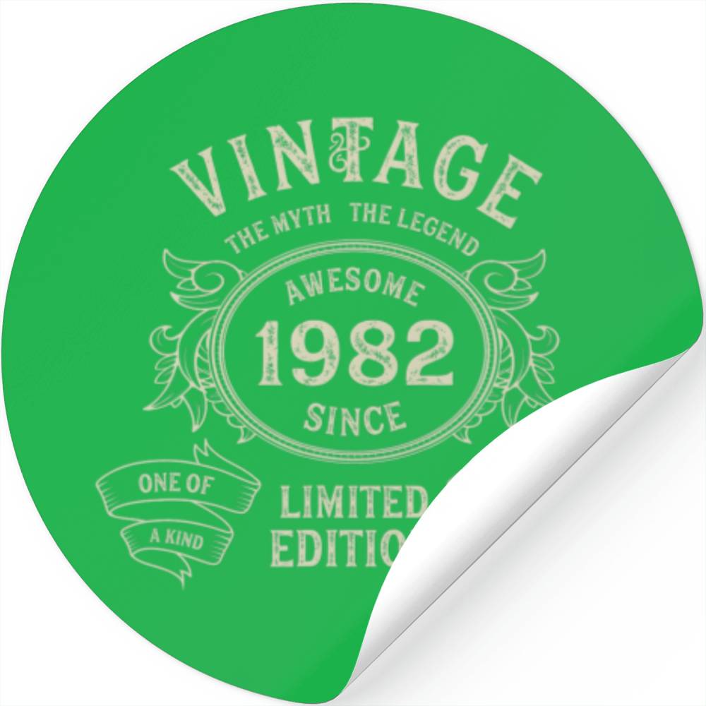 Vintage 1982 Limited Edition Born In 1982 39Th Bir Stickers