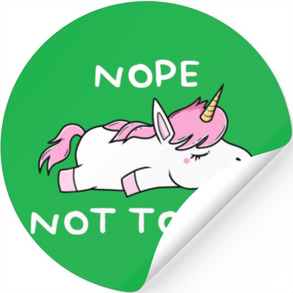 Nope Today Not Rainbow Unicorn Pride Month Event L Stickers