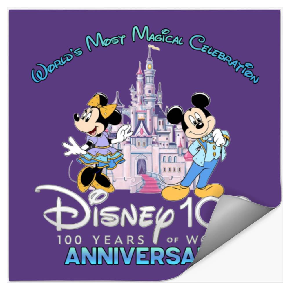 Disney 100th Anniversary Mickey Minnie Stickers, Disney 100 Year Of ...